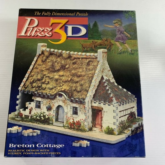 Milton Bradley | Toys | Milton Bradley Puzz 3d Beton Cottage Jigsaw ...